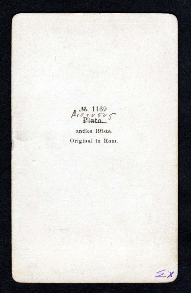 Approx. 1870 Plato Bust Rome Original Photo CDV | eBay Australia