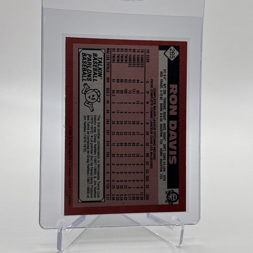 1986 O-Pee-Chee Ron Davis Baseball Card #265 NM-MT Free Shipping | eBay