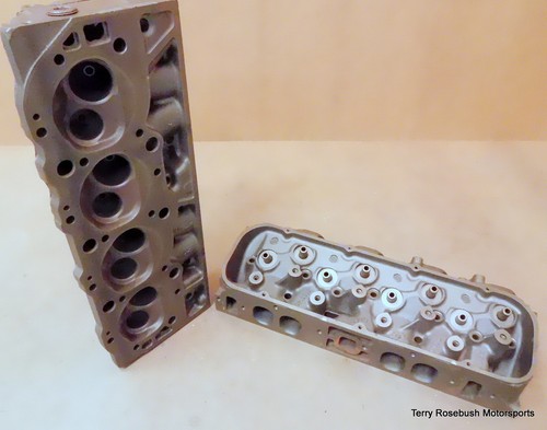 GM 3933148 BBC Oval Port BARE Cast Iron Cyl Heads, Dated: K-7 & 8-68 ...