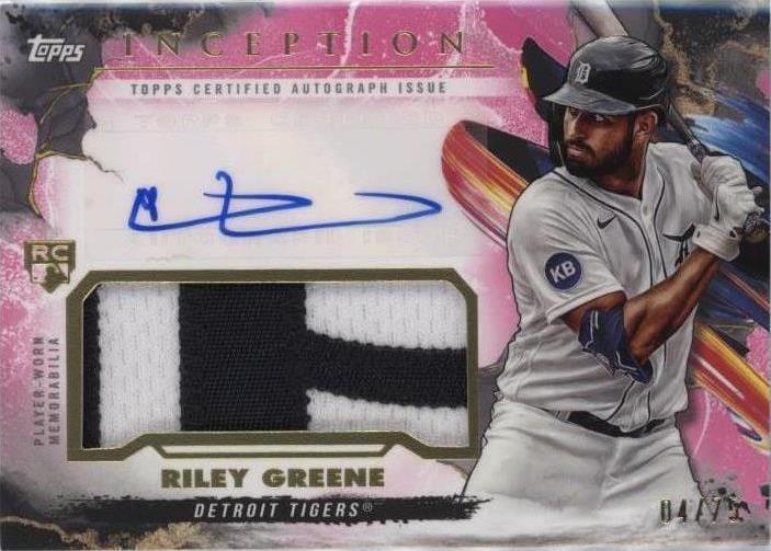2023 Topps Inception - Inception Autograph Patch Riley Greene #IAP-RG ...