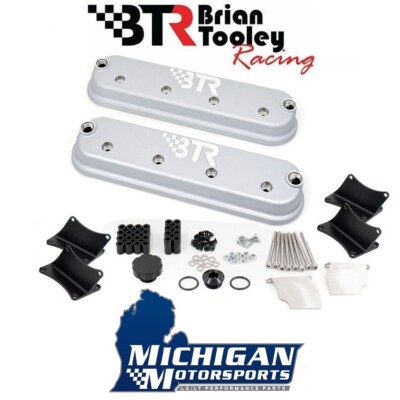 BTR Silver LS Valve Cover Pair -WITH Coil Mounts- Aluminum Brian Tooley ...