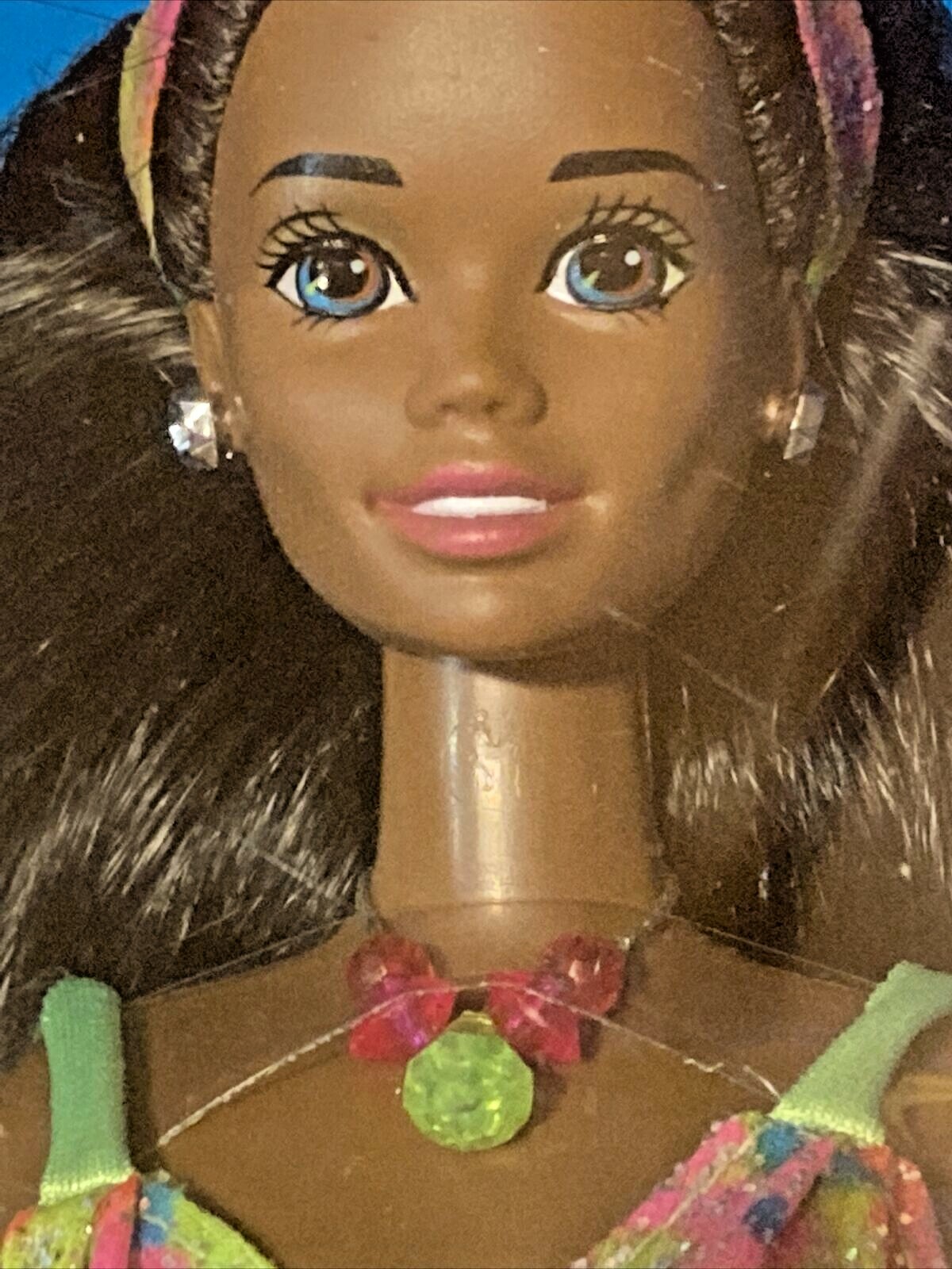 Glitter Beach Christie Barbie #4907 Long brunette hair~ blue eyes 1993 ...