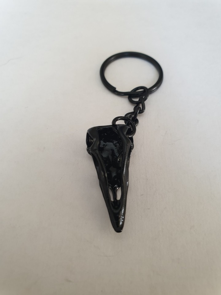 BLACK BIRD SKULL KEYRING | eBay UK