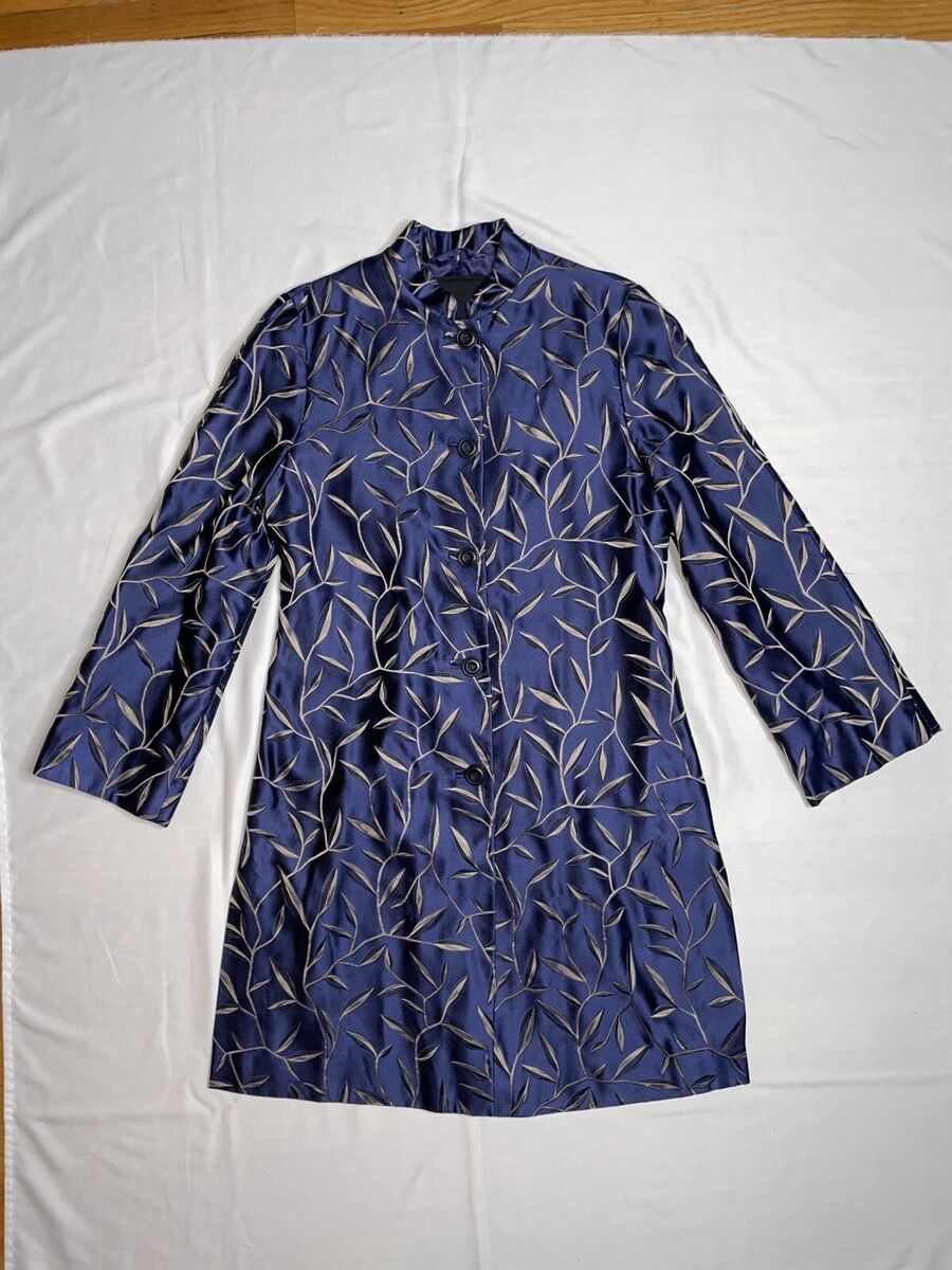 Prada Vintage Spring 1997 Purple Silk Bamboo Leaf Print Prada Vintage Spring 1997 Purple Silk Bamboo Leaf Print