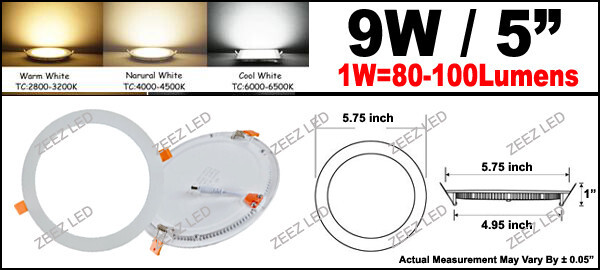 2/3/4/5/6/7/8/9/11-Inch Recessed Lighting Canless LED Ceiling Can Light ...