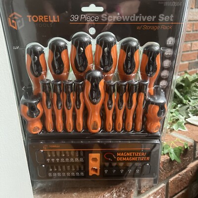 Screwdriver Set 39 Piece w/ Storage Rack & Magnetizer/Demagnetizer ...
