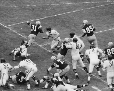 JIM TAYLOR GREEN BAY PACKERS GREAT FULLBACK DIVES FOR TOUCHDOWN photo 8 ...