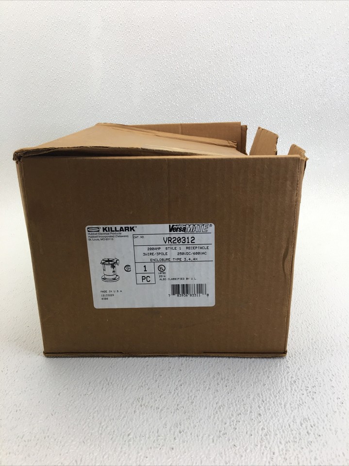 VR20312 KILLARK VERSAMATE 200-AMP RECEPTACLE 3-WAY 3-POLE | eBay