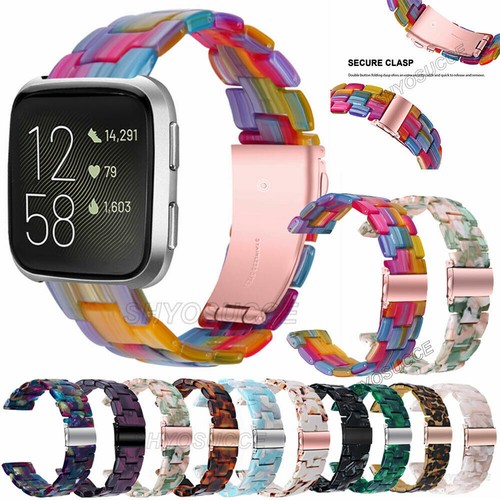 Waterproof Resin Watch Band Strap Wristbands for Fitbit Versa 2 / Versa ...