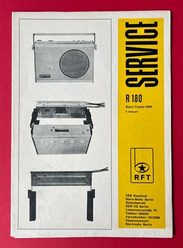 DDR RFT Service Manual VEB Stern Radio Berlin 1973 Stern Trophy 1800 ...
