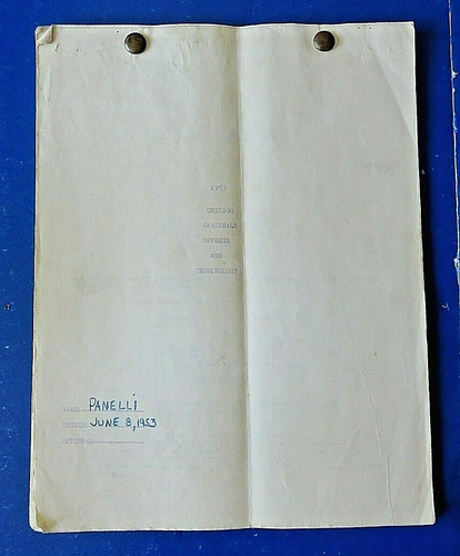 1953 JOHN PEP PANELLI ORIGINAL CHICAGO CARDINALS FOOTBALL PLAYBOOK | eBay