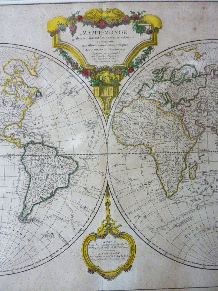 c1785 World Map Charting Captain Cook's Travels Ending Where Killed on ...