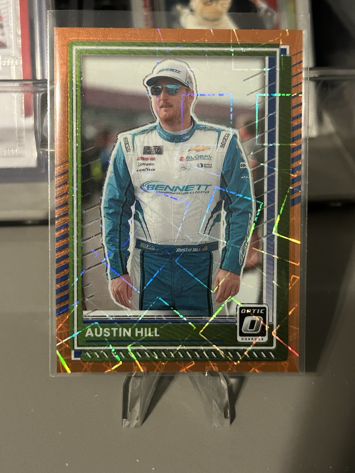 Austin Hill 2025 Donruss NASCAR #74 Base Optic Signatures - Pandora /25 ...