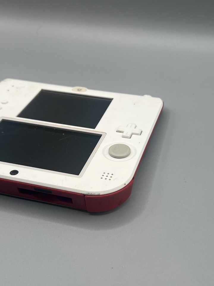 Nintendo 2DS White and Red Handheld Console System Only *No Charger Or ...