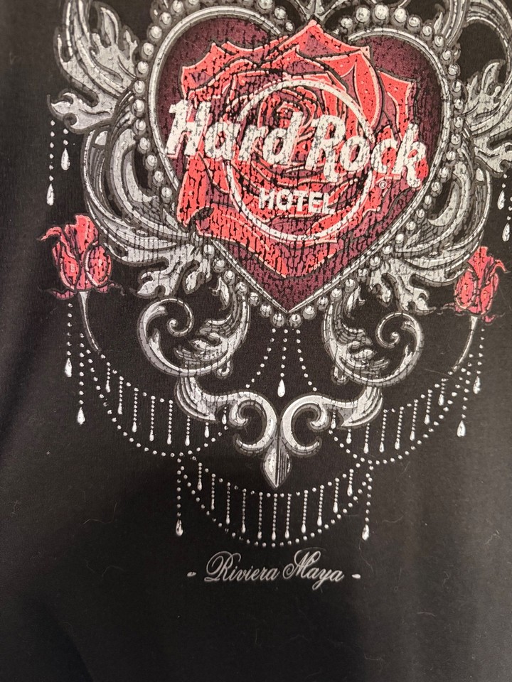 Hard Rock Tank Top Black With Hard Rock Rivera Maya Cut out Back XL | eBay