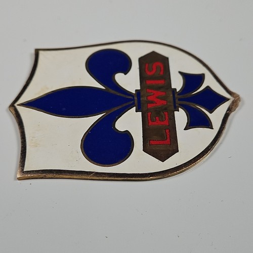 RARE Vintage LEWIS Automobile Radiator Badge Motor Car Hood Emblem ...