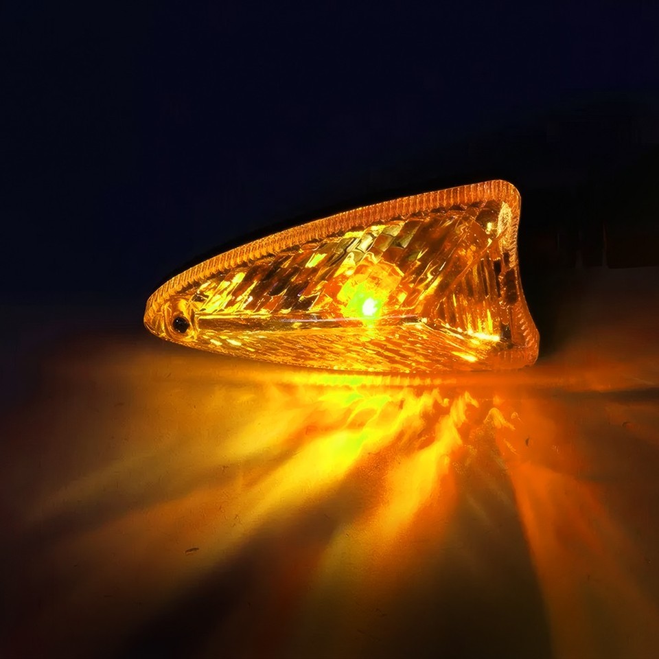 2PCS Motorcycle LED Turn Amber Indicator Signal Light for Blinker Clear ...