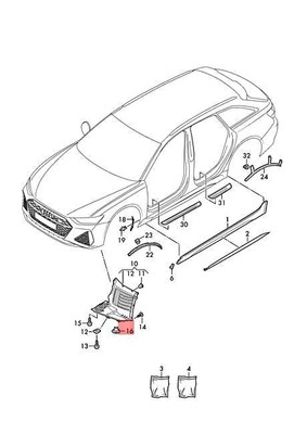 Genuine Grommet AUDI A4 allroad quattro Avant S4 A5 S5 Cabriolet ...