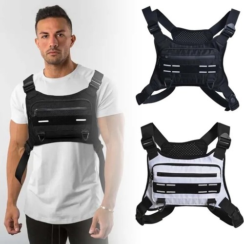 Adjustable Sport Running Chest Bag Running Vest Bag Reflective Front ...