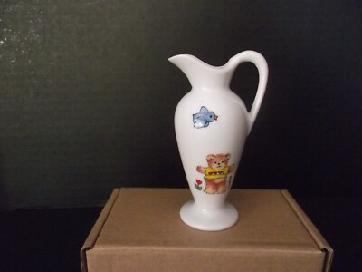 1979 Enesco Piglets Lucy Miniature Ewer Bear Blue Bird Pitcher | eBay