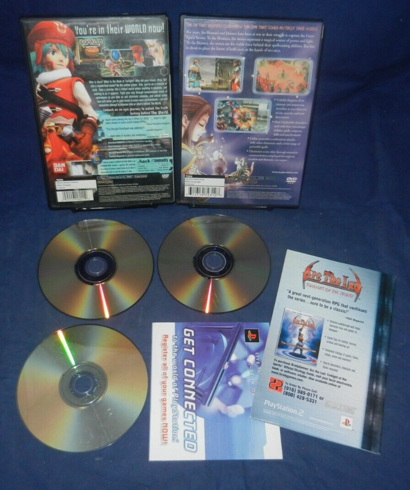 PS2; Dot Hack Infection Pt 1-2CDs, Arc The Lad: Twilight of the Spirits,w/Man,VG 45557180119 | eBay