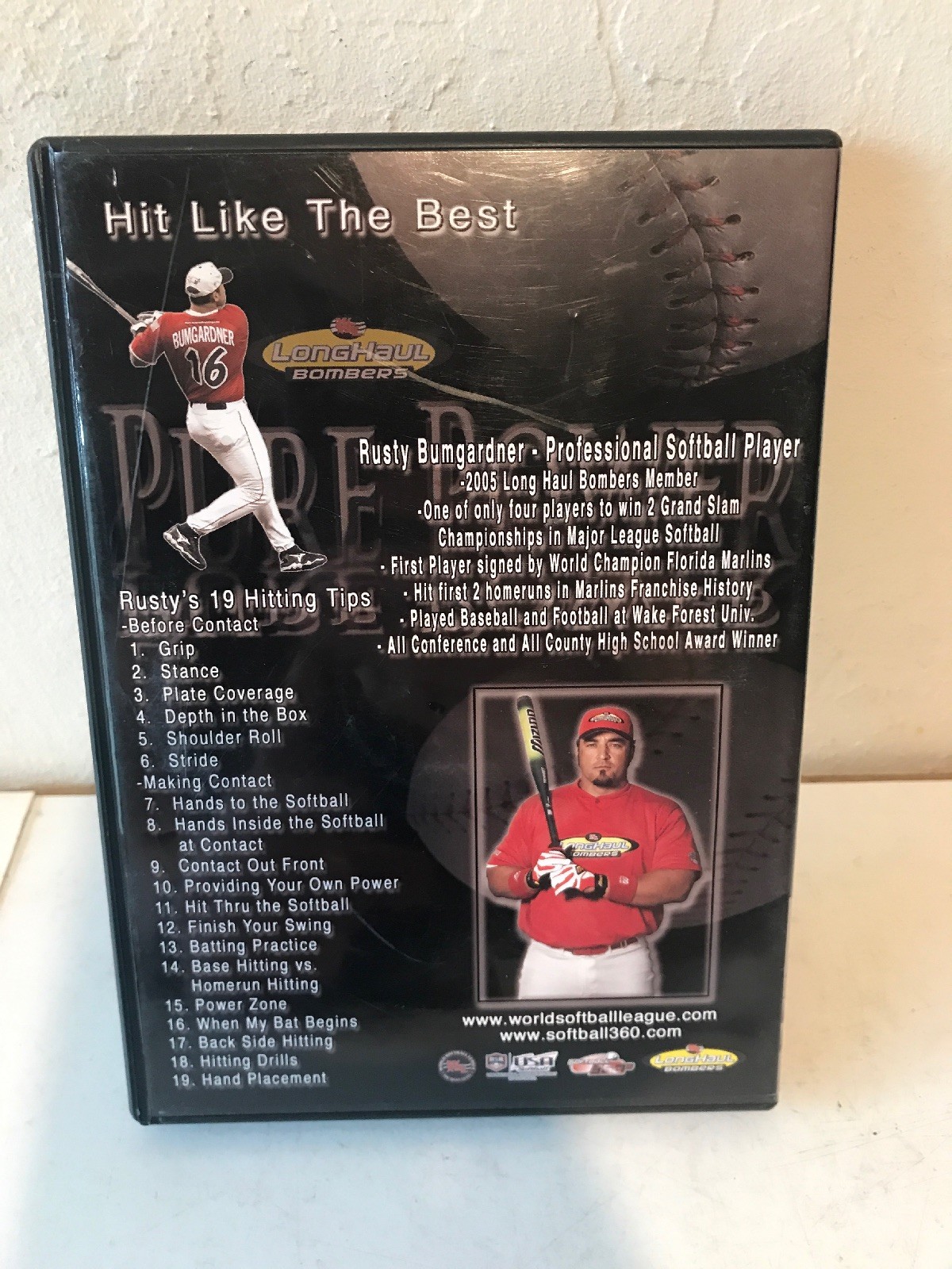 PURE POWER-RUSTY BUMGARDNER-SOFTBALL HITTING TIPS-REGION 1 DVD | eBay
