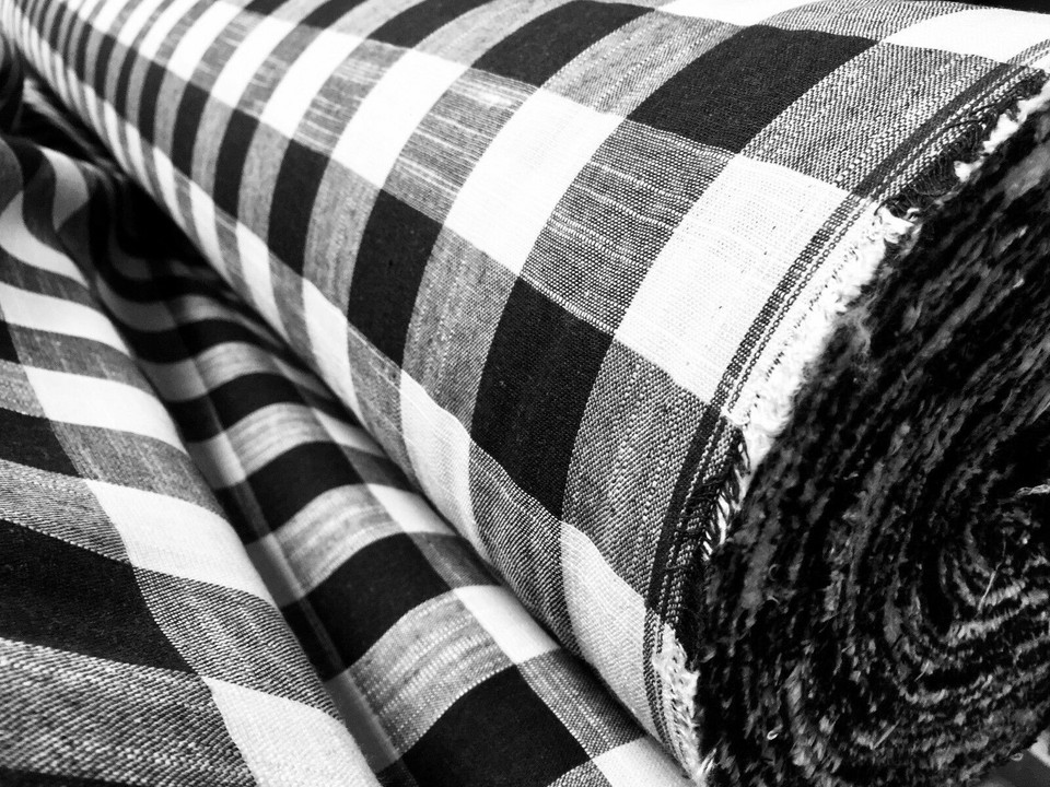 Gingham Linen Checked Cotton Fabric Plaid Material Buffalo Check 55 ...