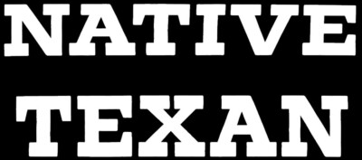 Native Texan Black & White Vinyl Decal Bumper Sticker | eBay