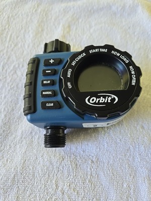Orbit 1 Output Port Stationary Digital Hose End Timer Blue 24606 ...