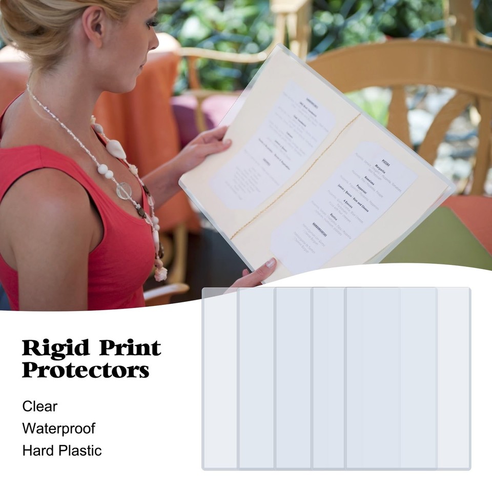 10 Pack 11 x 17 Rigid Print Protectors Clear Waterproof Hard Plastic ...