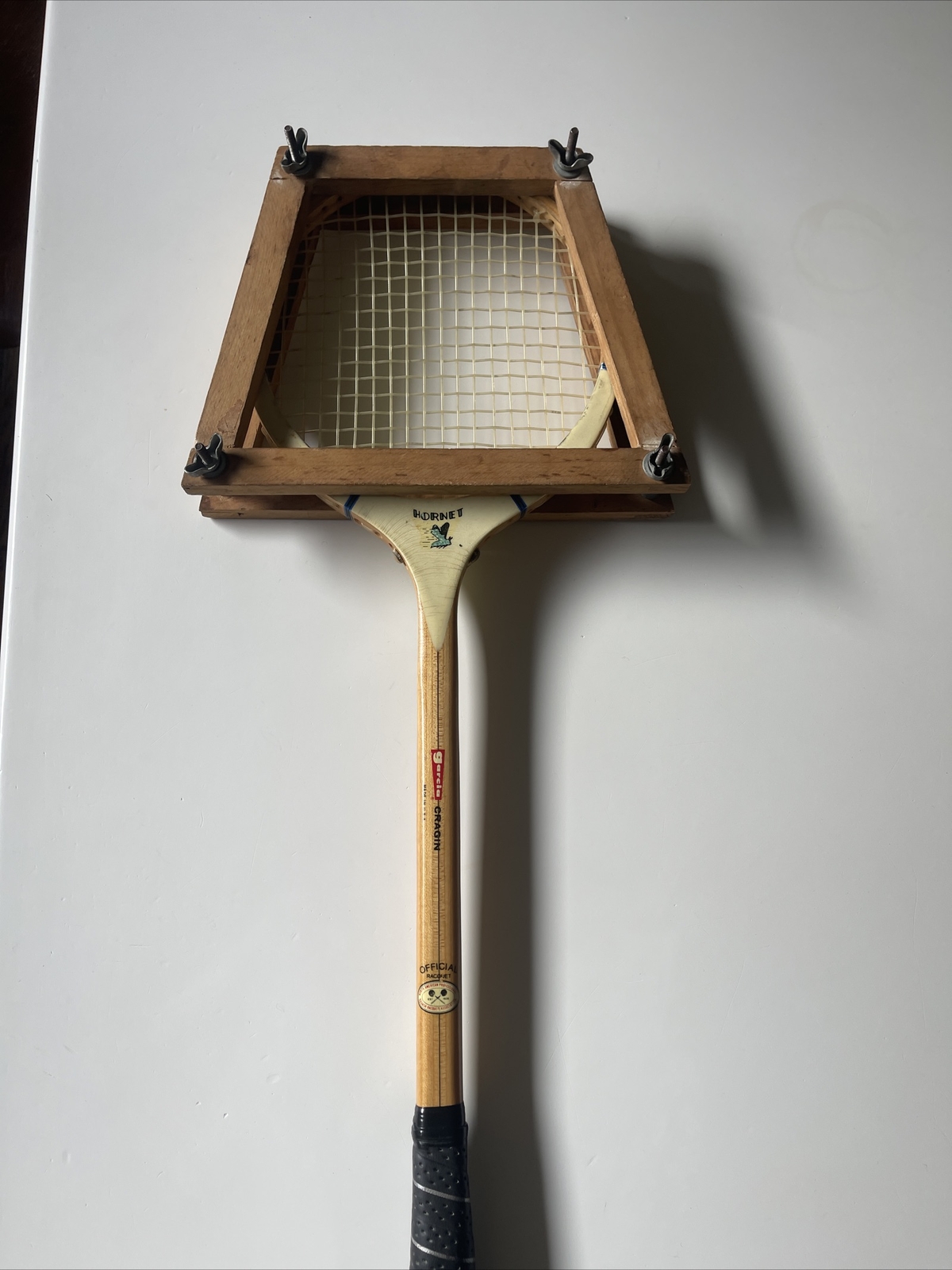 Vtg Garcia Hornet Wood Tennis Racket | eBay
