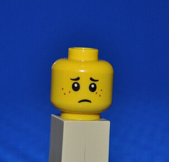 LEGO PARTS - 1X MINIFIGURE HEAD/MALE/CHILD SMILE/WORRIED/FRECKLES/DUAL ...