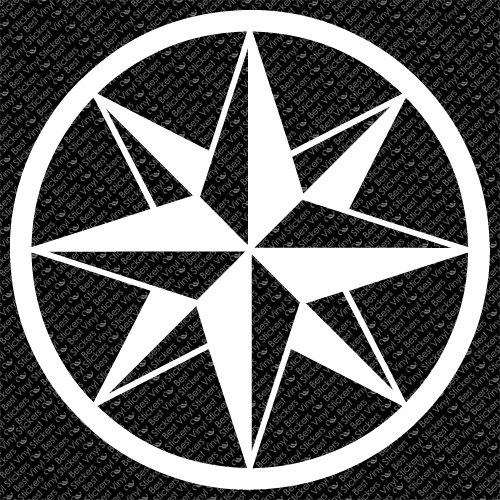 TRIBAL COMPASS ROSE NAUTICAL STAR CAR BOAT BIKE WINDOW VINYL DECAL ...