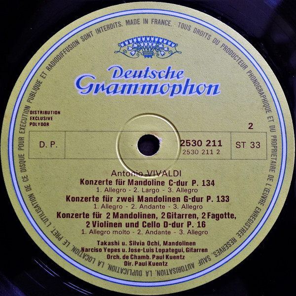 Antonio Vivaldi, Narciso Yepes Concertos Pour Guitare Et Pour ...