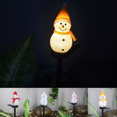 Solar LED Snowman Light LED Lawn Lamps New Yard Fence Light Outdoor | eBay