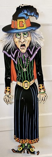 Vintage 1988 Beistle Halloween Jointed Witch 40" Wall Decor | eBay