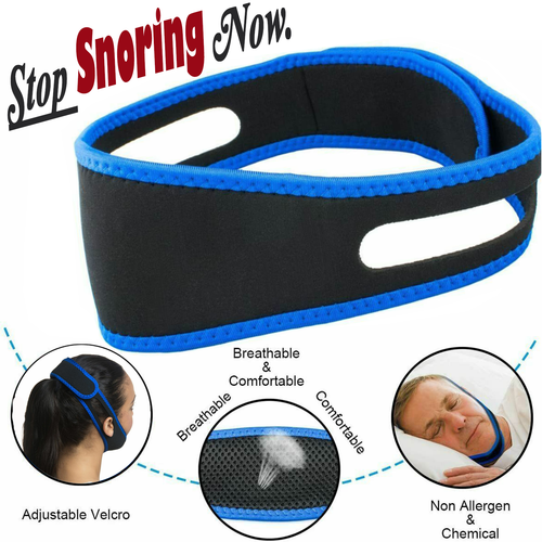 Anti Snoring Chin Strap Stop Snoring Belt Snore Jaw Sleep Support Apnea ...