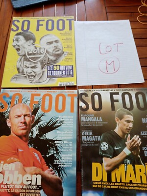 Lot 3 magazines football-So Foot-2015:di maria/robben/Pascal nouma ...