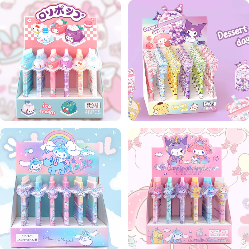 Summer Sanrio Stier Push Pen Cartoon Patsy Dog Ugly Fish 0.5mm Bla ...