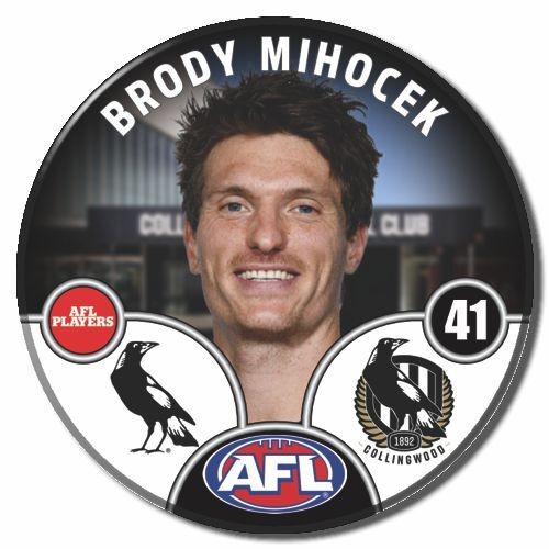 AFL Collingwood Magpies 2025 Player Pin Badge - MIHOCEK | eBay Australia