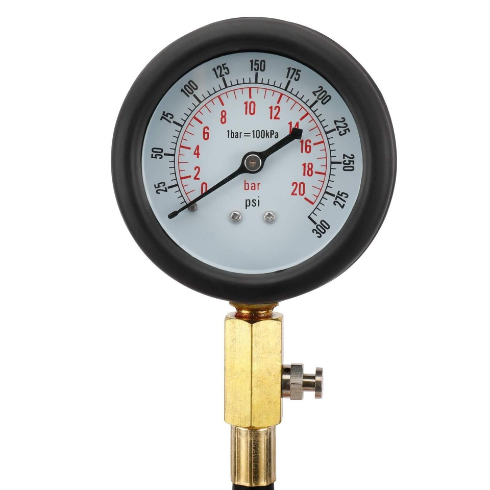 Compression Gauge Test Set for Engine Cylinders Diagnostic Tester 0-300 ...
