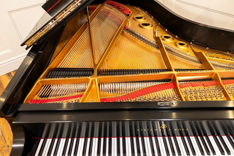 Steinway A3 Grand Piano 6'4" Ebony Satin Used 1921 Rare Stretched A ...