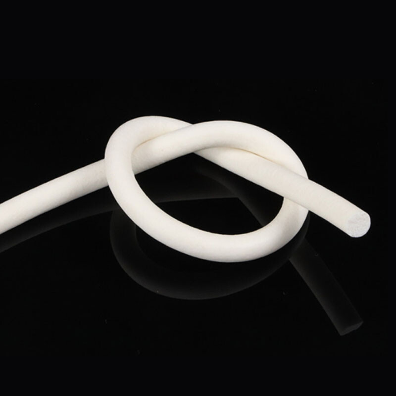 Silicone Rubber Sponge Strip White Round Closed Circular Foam Backer ...