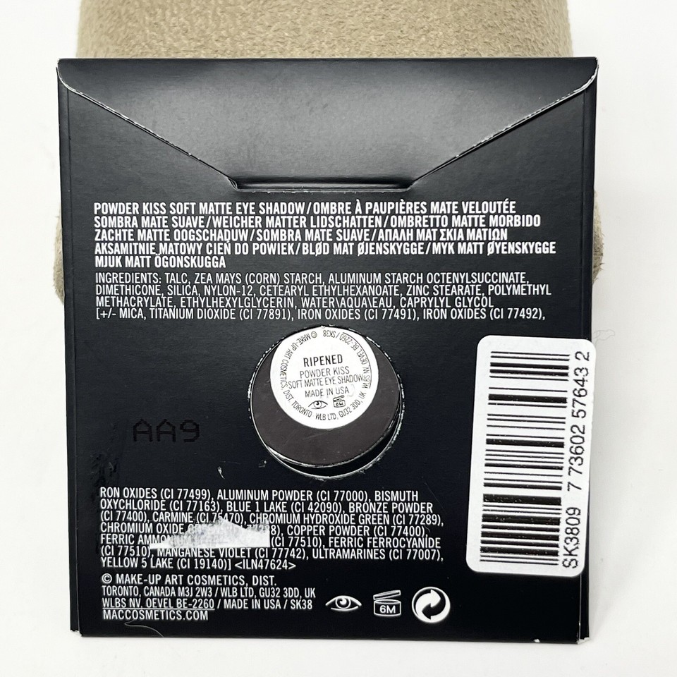 MAC Powder Kiss Soft Matte Eye Shadow Ripened Pro Pan Refill Palette ...