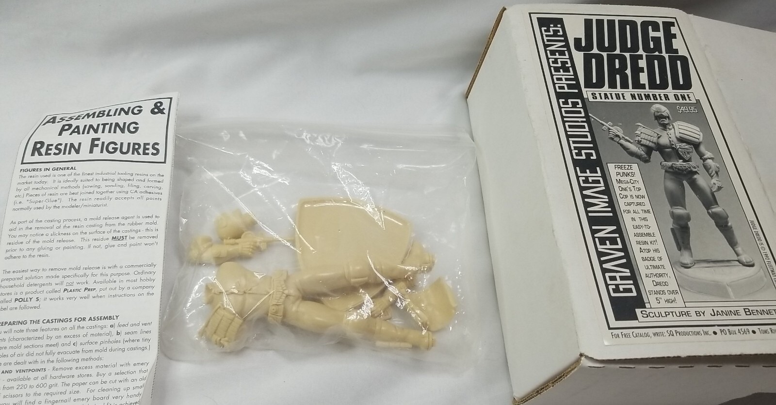 1992 JUDGE DREDD STATUE NUMBER ONE RESIN MODEL KIT GRAVEN IMAGE STUDIOS ...