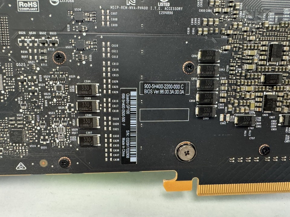 Nvidia Quadro GP100 16GB PCIe Computer Accelerator Render VR Graphics ...