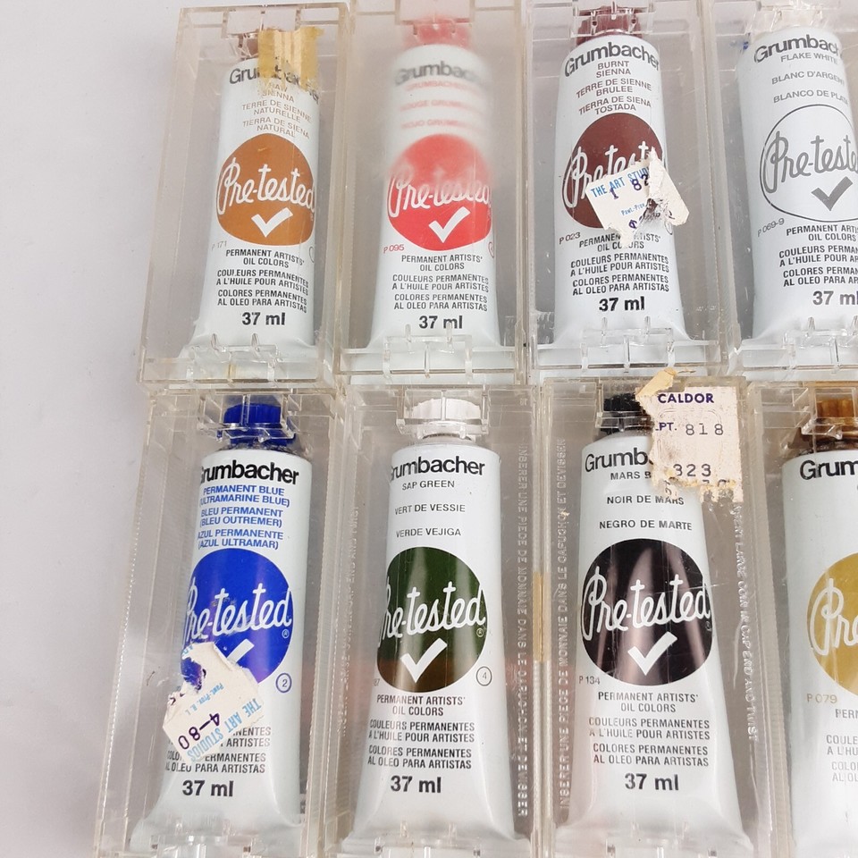 Grumbacher Permanent Artists Oil Color Paints 10 Different Colors Soft ...