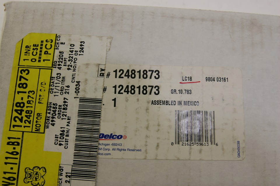 AC DELCO 12481873 Power Window Motor for 99-04 Grand Am Alero 00-05 ...