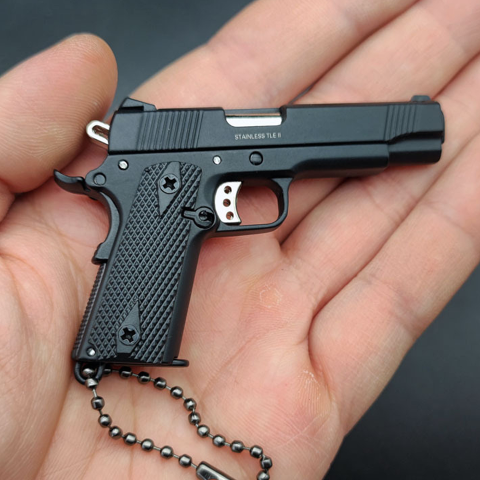 NEW 1:3 Black Mini KIMBER 1911 Gun Pistol Toys Miniature Model Keychain ...