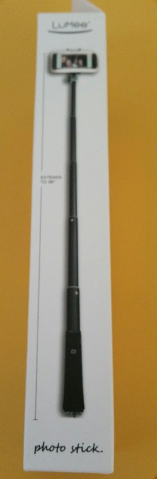 Lumee Photo Selfie Stick Bluetooth for Apple or Android Devices Black ...